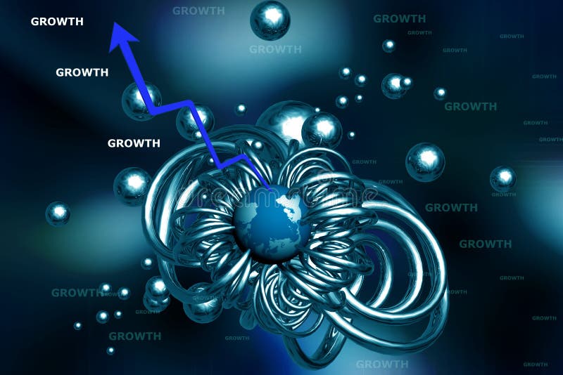 Abstract globe and graph stock illustration. Illustration of graph ...