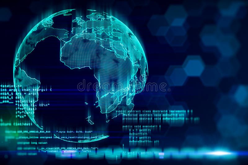 Global AI and Hacking Concept Stock Illustration - Illustration of ...