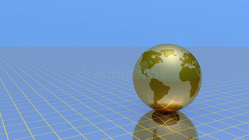 Abstract Globe over grid stock illustration. Illustration of infinity ...