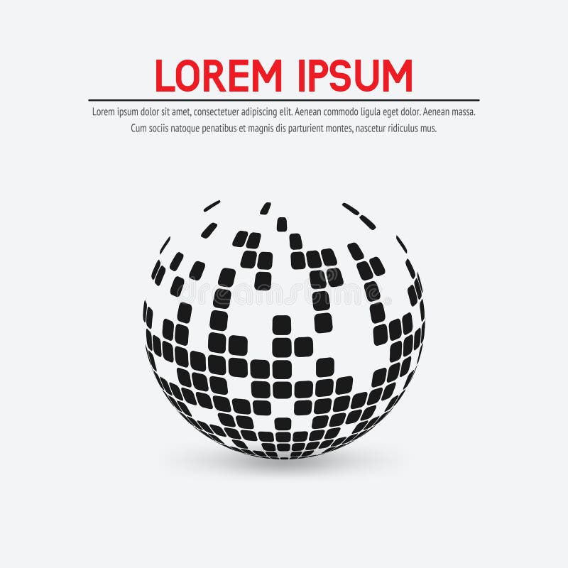 Abstract Globe Shape Symbol Stock Vector - Illustration of geometric ...