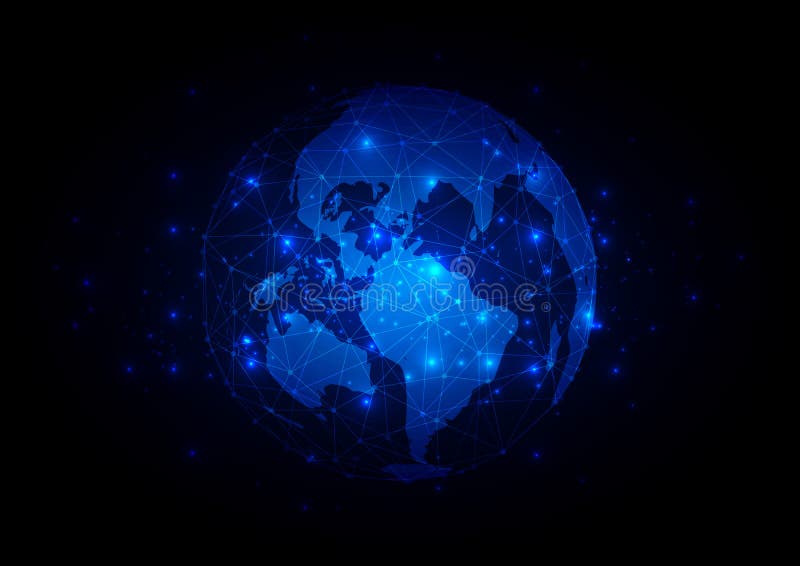 Abstract Globe Technology Background. Illustration Desig Stock Vector ...