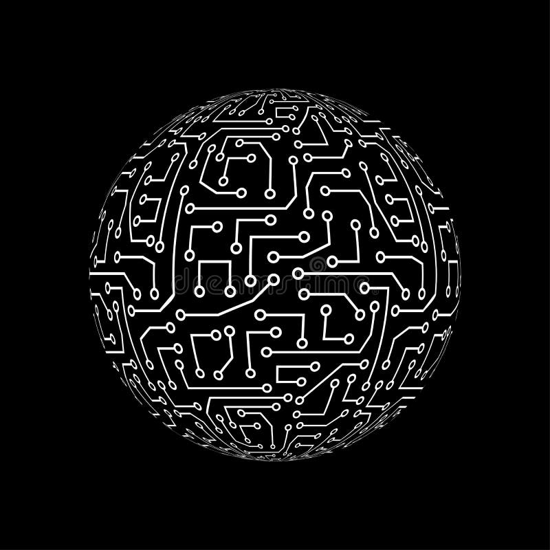 Abstract Globe. Technology Ball. Logo Hi-tech. Stock Illustration ...