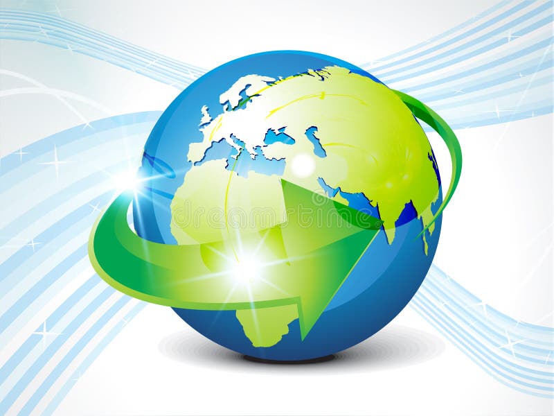 Abstract globe with wave stock vector. Illustration of glowing - 25435165