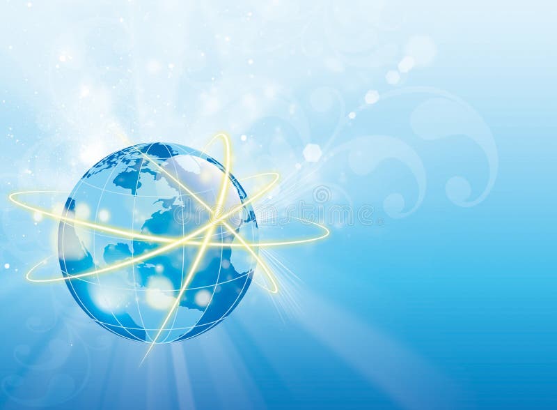 Abstract Background with World Globe Stock Vector - Illustration of ...