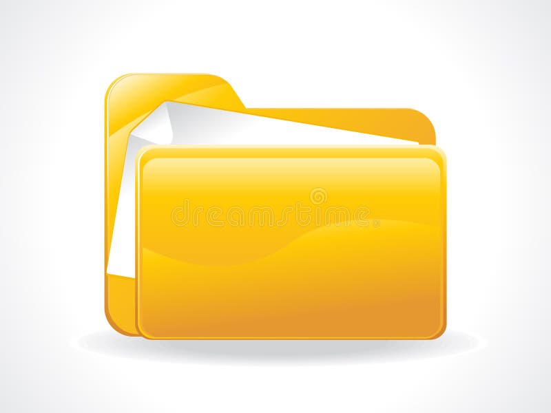 Abstract Glossy Folder Icon Stock Vector - Illustration of file ...