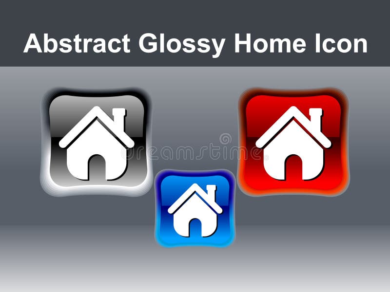 Abstract home icon button stock vector. Illustration of communication ...