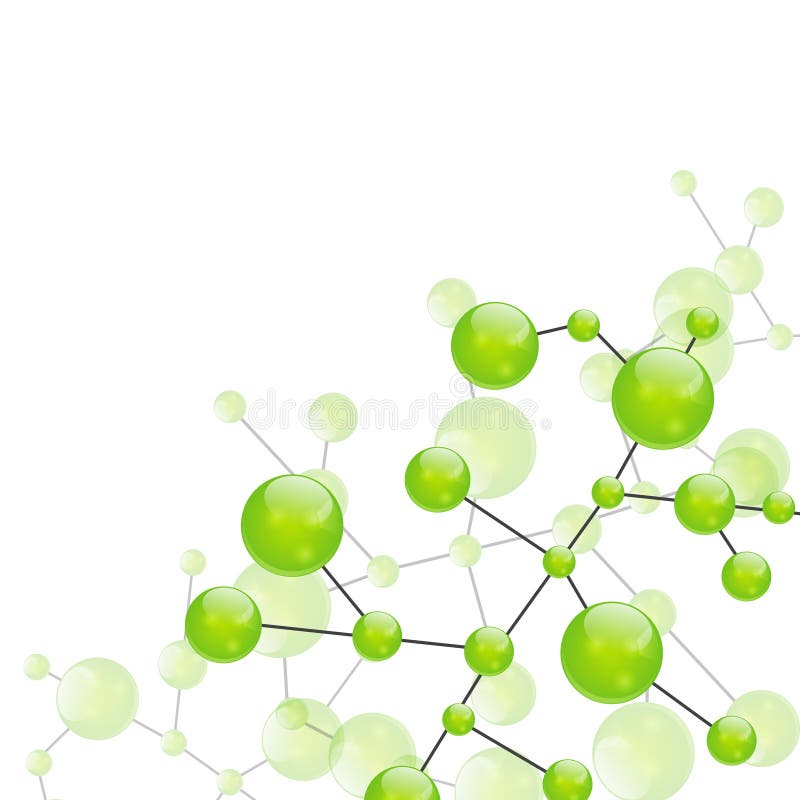 Green molecule stock vector. Illustration of structure - 24387725