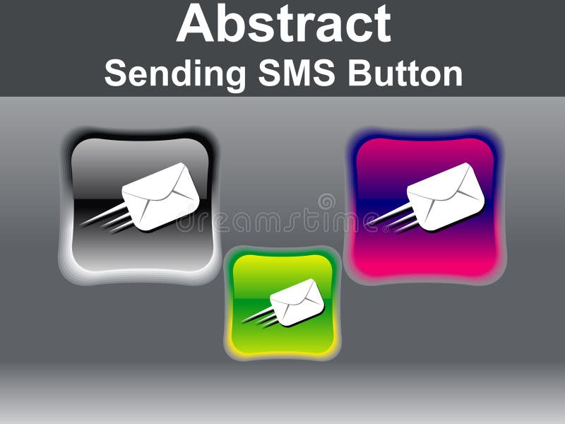Abstract Glossy Sending Mail Icon Stock Vector - Illustration of site ...