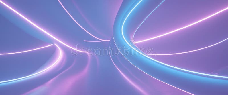 Abstract Glow Blue and Purple Curved Light Lines Background. Stock ...