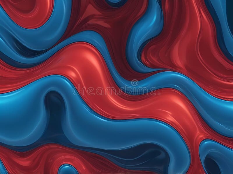 Abstract Glow Dark Blue Red Liquid Wavy Background Stock Illustration ...
