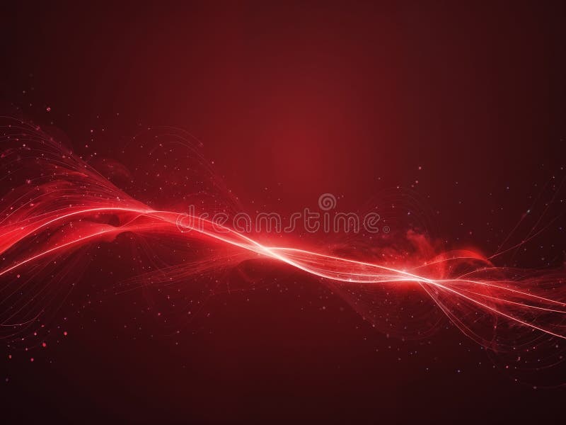 Abstract Glow Digital Technology Red Background Concept with Technology ...