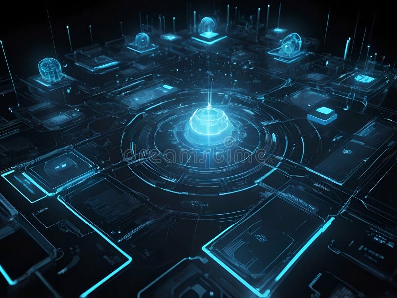 Abstract Glow Illustartion of Innovation Technology, Hi Tech ...