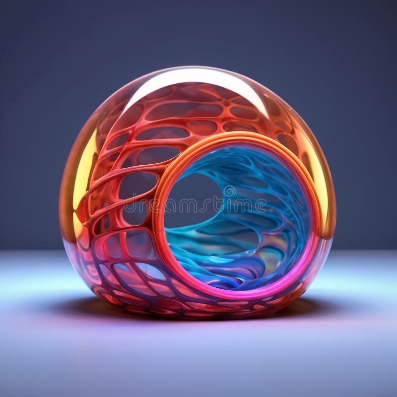 Abstract Glow Illustration Dome Shape Illusion Three Dimensional ...