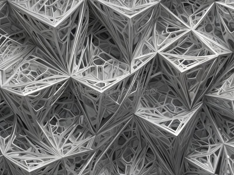 Abstract Glow Modern Geometric Pattern in Silver Monochrome, Ideal for ...