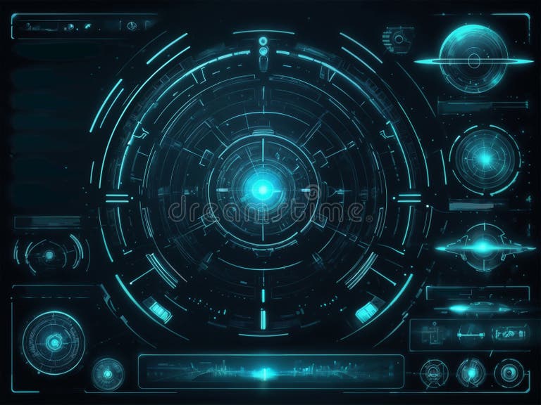 Abstract Glow Modern Virtual Technology Futuristic User Interface HUD ...