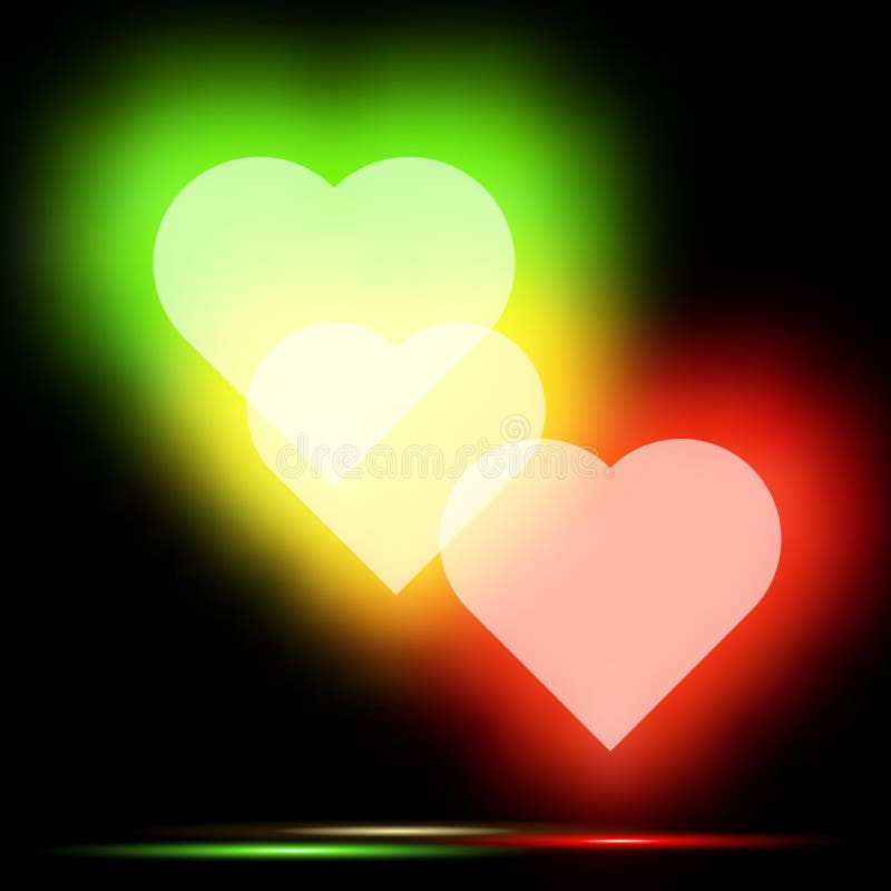 Abstract Glow Soft Hearts for Valentines Vector Stock Vector ...