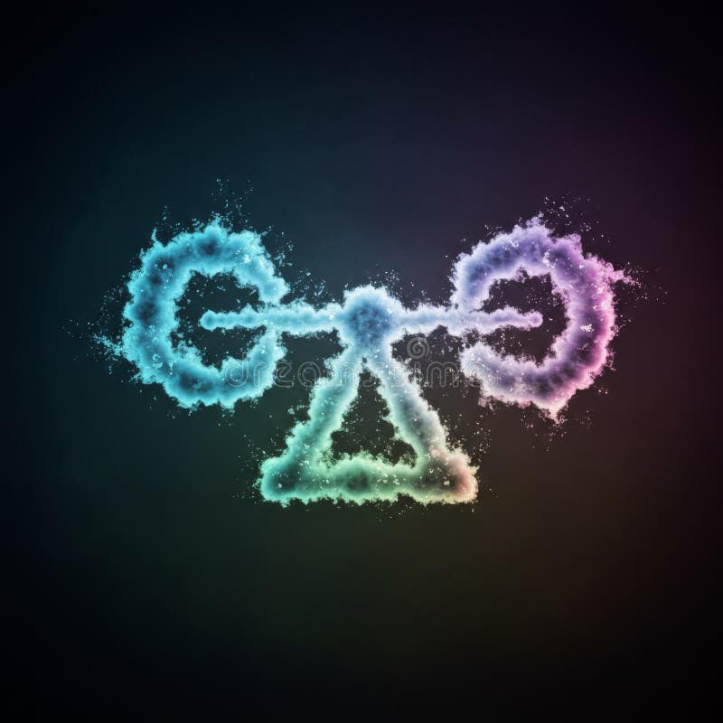 Abstract Glowing Antenna Symbol on Dark Background Stock Illustration ...