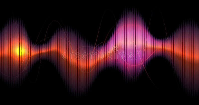 Abstract Glowing Audio Waveform Background Stock Vector - Illustration ...