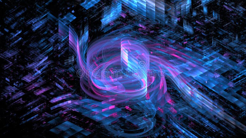 Abstract Glowing Background Digital Technology. Hi Tech Digital ...