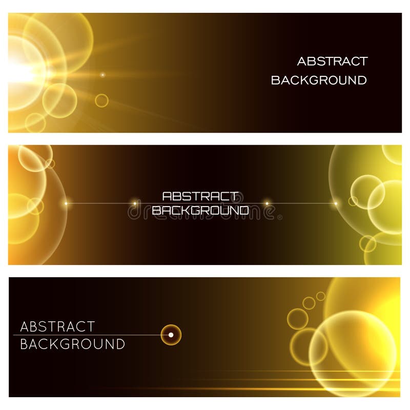 Abstract Glowing Banner Set Stock Vector - Illustration of illuminated ...