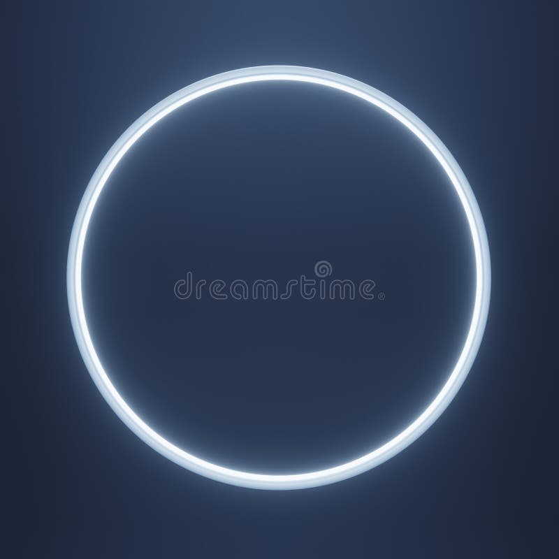 Abstract Glowing Blue Circle, 3d Render Stock Illustration ...