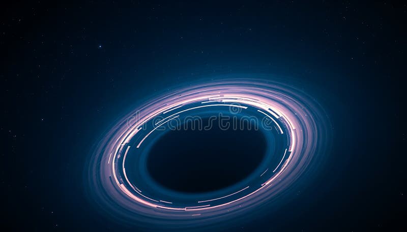 Abstract Glowing Blue Circle on a Dark Background, Cosmic Design ...