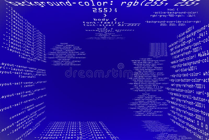 Abstract Glowing Blue Coding Programming Background with Mock Up Place ...
