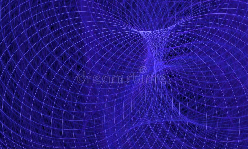 Abstract Glowing Blue 3d Network, Multidimensional Grid in Smooth ...