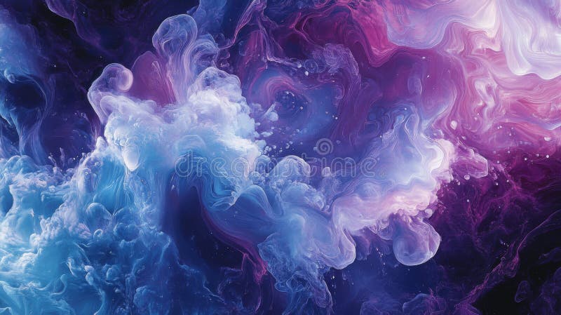 Abstract Glowing Blue Purple Swirling Particle Background Stock ...