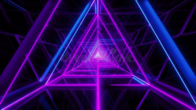 Blue Purple Wireframe Visual Design Background 3d Rendering Stock ...
