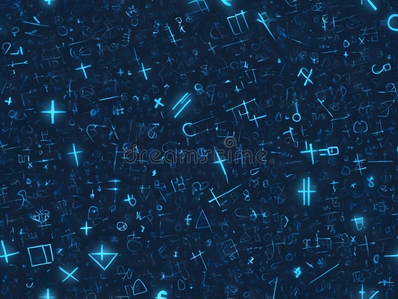 Abstract Glowing Blue Symbols Design Elements Medical Tech Background ...