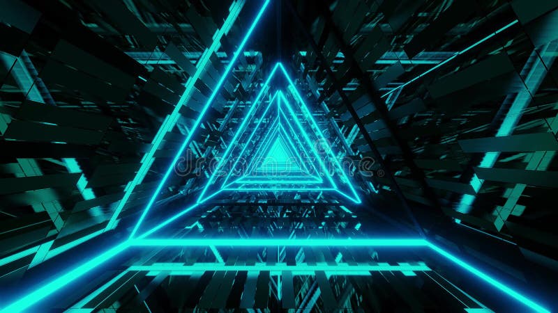 Abstract Glowing Blue Triangle Wireframe Background Walpaper 3d ...