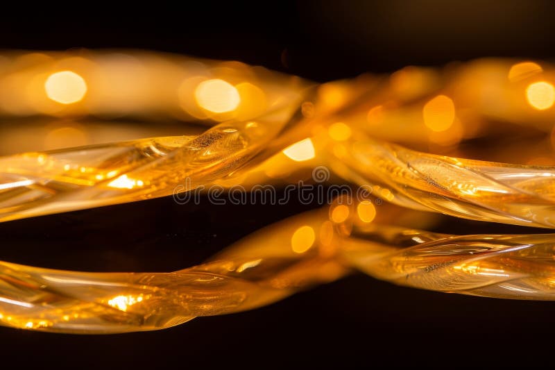 Abstract Glowing Code Lines Intertwined Creating Intricate Shapes on ...