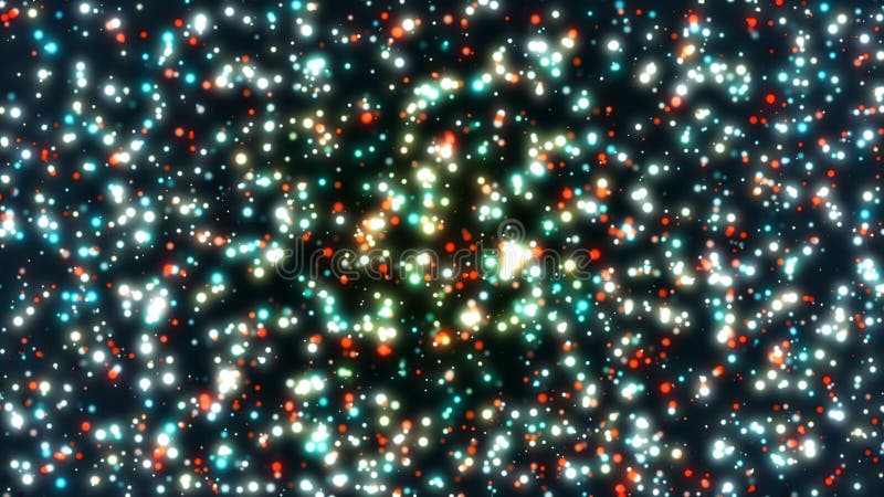 Glowing Colored Light and Dust Particles Stock Illustration ...