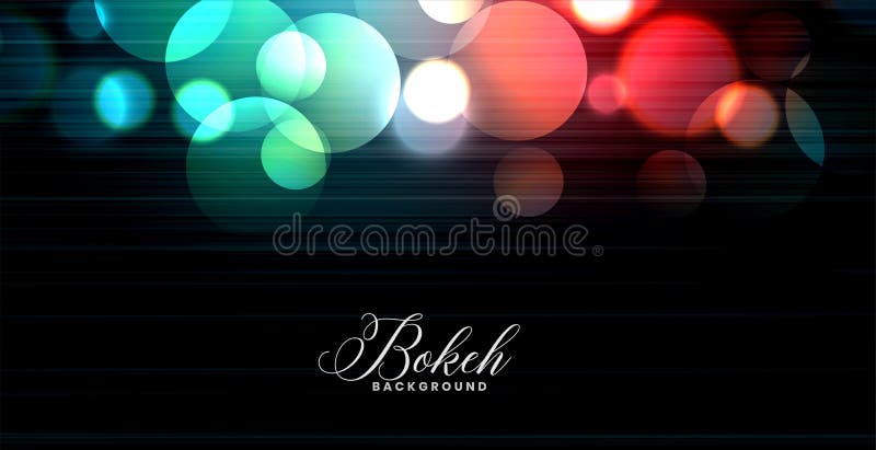 Abstract Glowing Colorful Bokeh Lights Banner Design Stock Vector ...