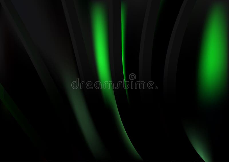 Abstract Glowing Cool Green Wave Background Vector Graphic Stock Vector ...