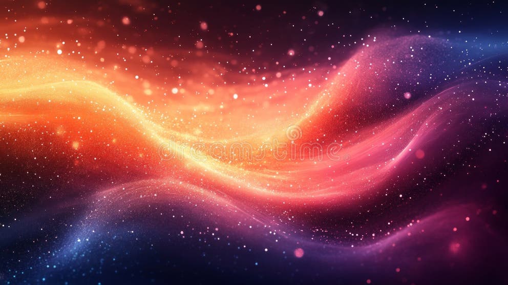 Abstract Glowing Cosmic Waves Background with Bokeh Effect. Perfect for ...