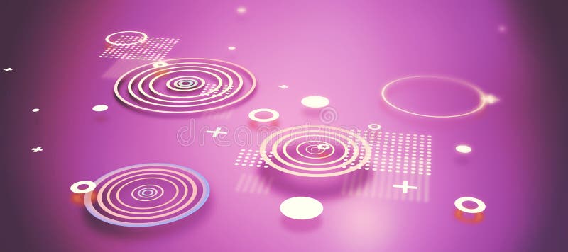 Abstract Glowing Digital Purple Background with Tech Elements ...