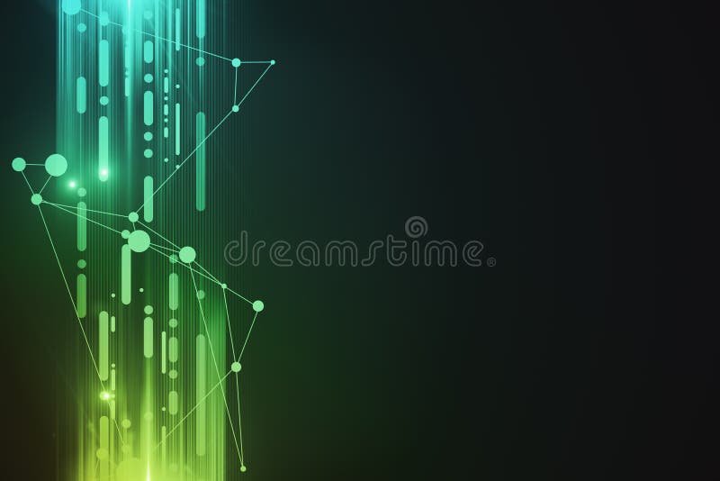 Glowing Digital Vertical Lines Backdrop Stock Illustration ...