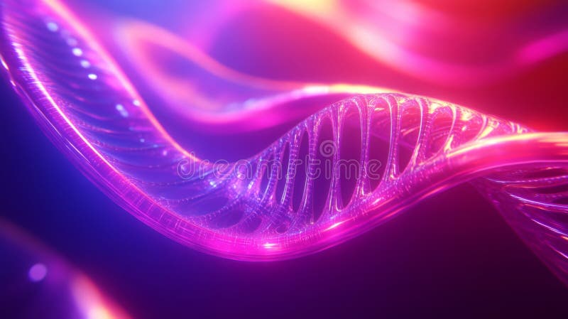 Glowing Purple Pink Dna Helix Abstract Space Stock Photos - Free ...