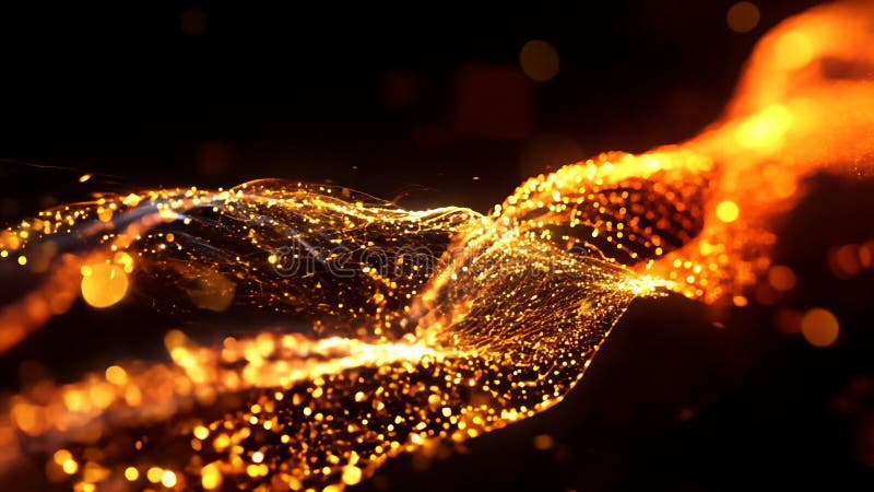 Abstract Glowing DNA Strands Twisting, Creating a Mesmerizing Visual ...