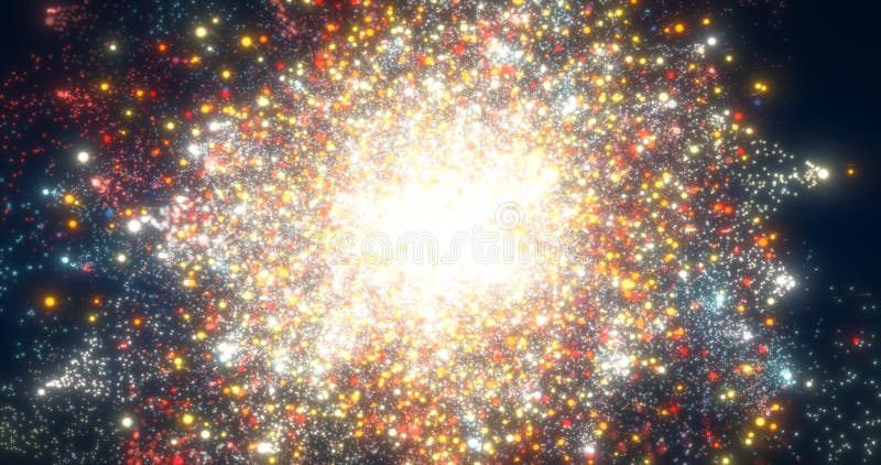 Abstract Glowing Energy Explosion Fiery Whirlwind Fireworks from Magic ...