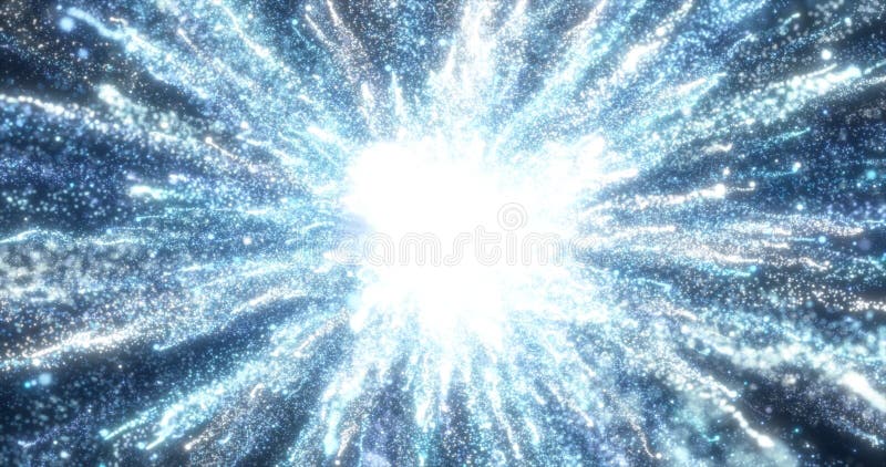 Abstract Glowing Energy Explosion Whirlwind Firework from Blue Lines ...
