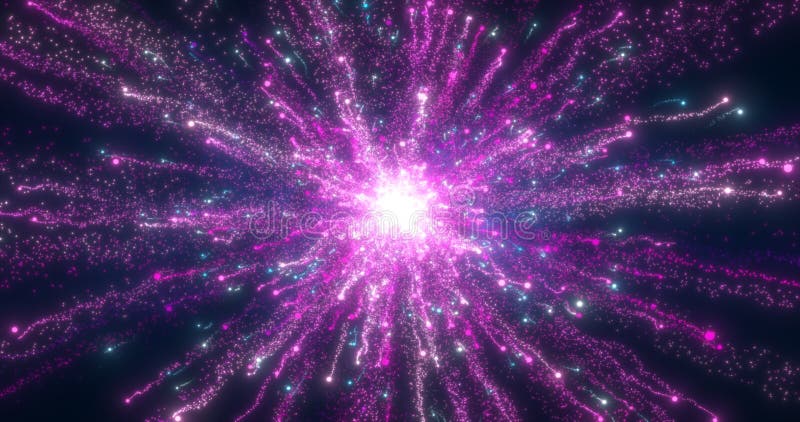 Abstract Glowing Energy Explosion Whirlwind Firework from Purple Lines ...