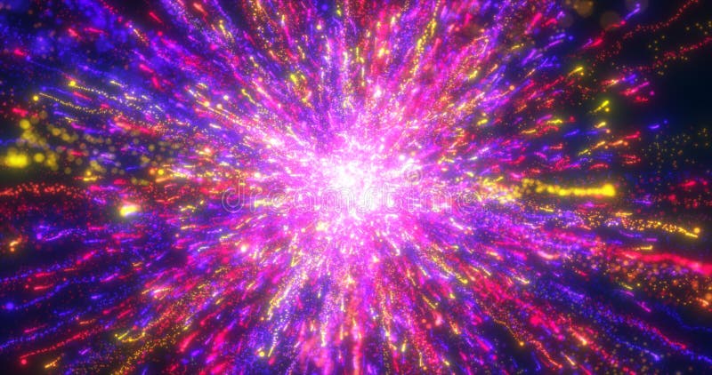 Abstract Glowing Energy Explosion Whirlwind Firework from Purple Lines ...