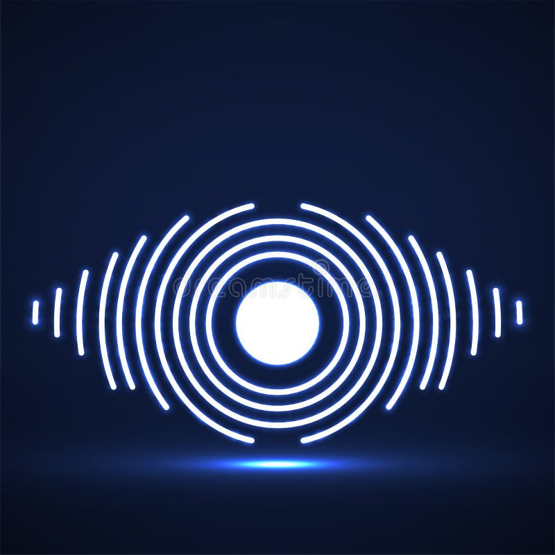 Abstract Glowing Eye of Lines. Vector Logo Stock Vector - Illustration ...