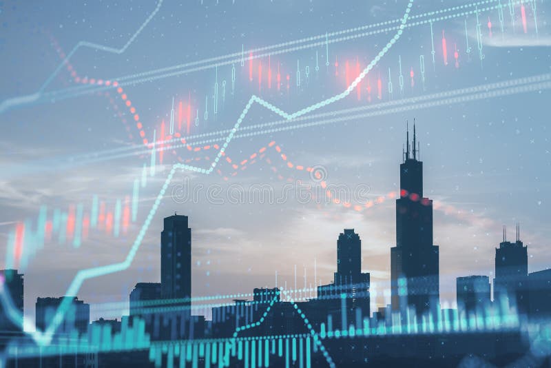 Abstract Glowing Forex Chart on Wallpaper. Trade, Finance, Stats ...