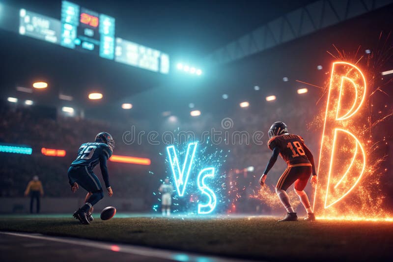 Abstract Glowing Graphics Template for Team a Versus Team B Sport Event ...