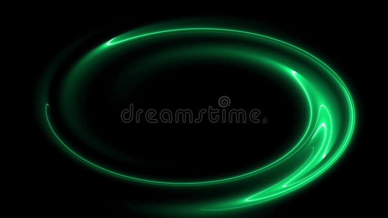 Abstract Green Circle on Black Background Stock Video - Video of visual ...