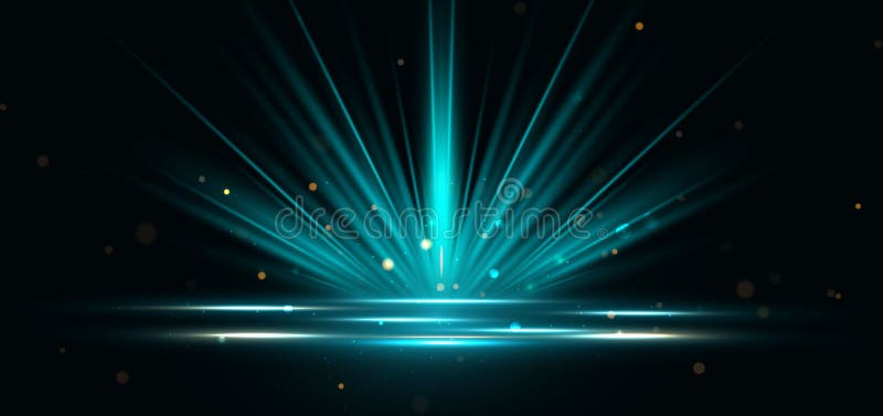 Abstract Glowing Green Vertical Lighting Lines on Dark Background with ...